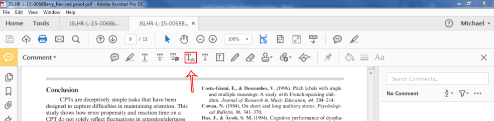 Annotating Your PDF Proof With Adobe - ASHA Journals Academy