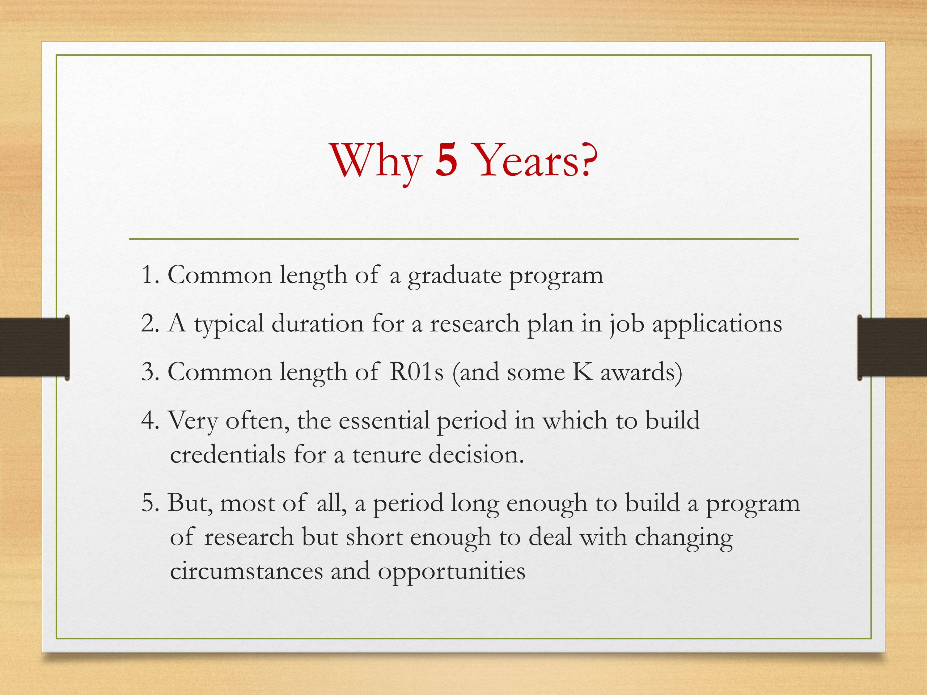 Developing A Five Year Research Plan ASHA Journals Academy